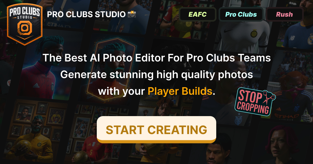 Showcase Your Pro Clubs Player Builds and Teams with AI – Pro Clubs Studio
